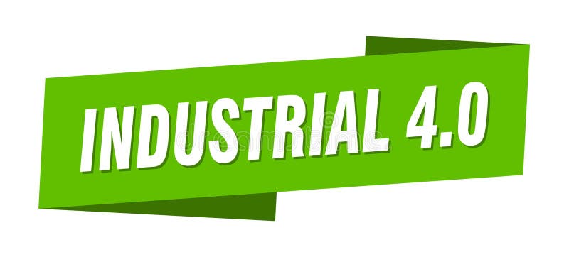 Industrial 4.0 Banner Template. Industrial 4.0 Ribbon Label Stock ...
