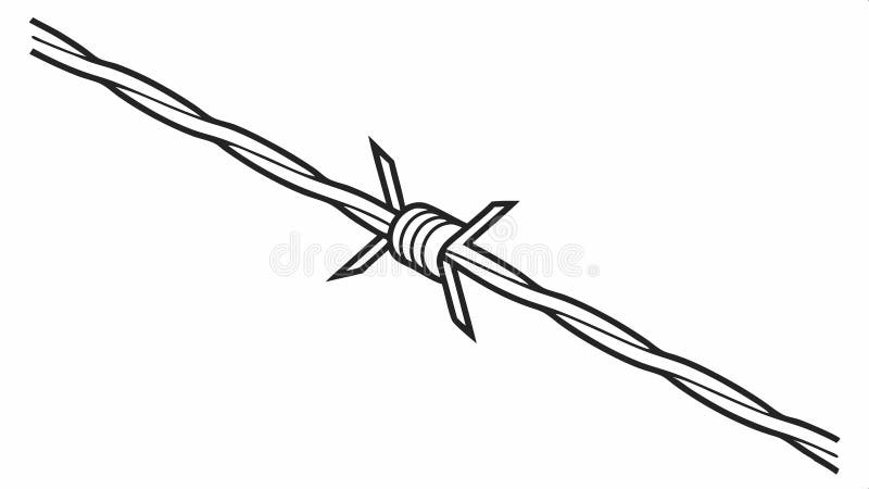 Barbed Wire Corner Frame, Danger Symbol, Warning Border, Security ...