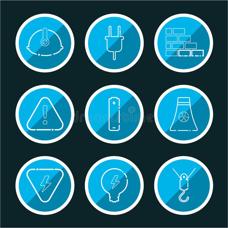 Industrial Basic Icon Colour Stock Illustration - Illustration of icons ...