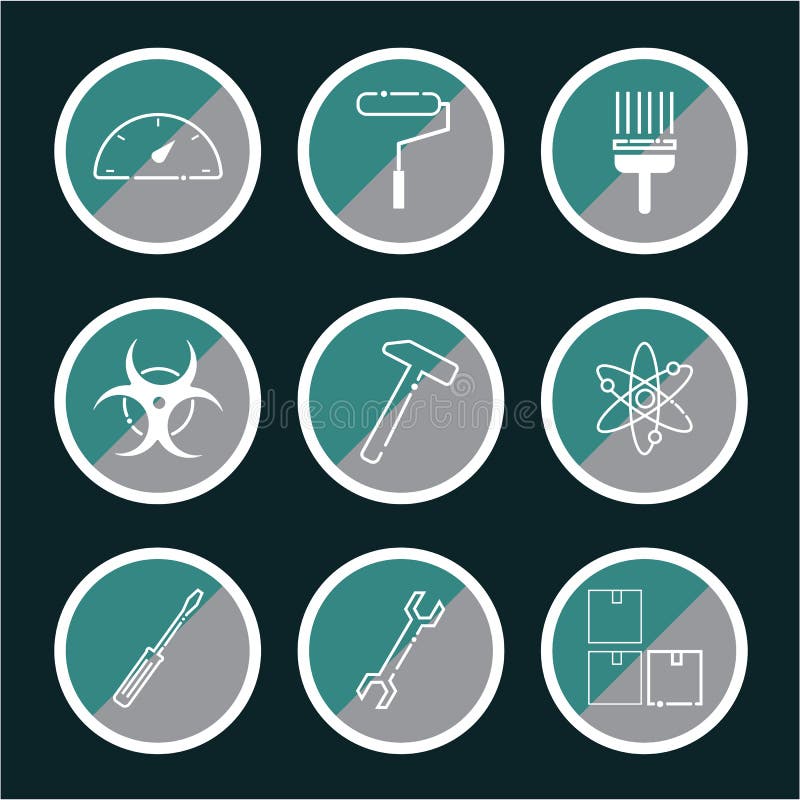 Industrial Basic Icon Colour Stock Illustration - Illustration of ...