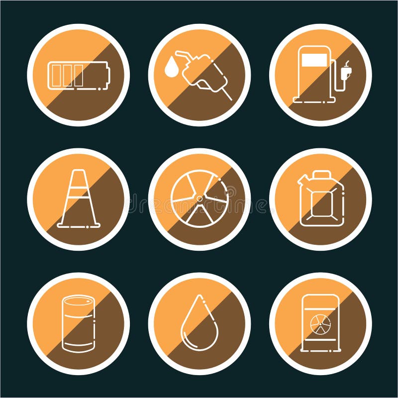 Basic Industrial icon set stock vector. Illustration of energy - 81249384