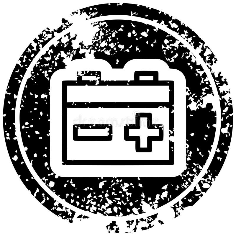 Industrial Battery Distressed Icon Symbol Stock Vector - Illustration ...