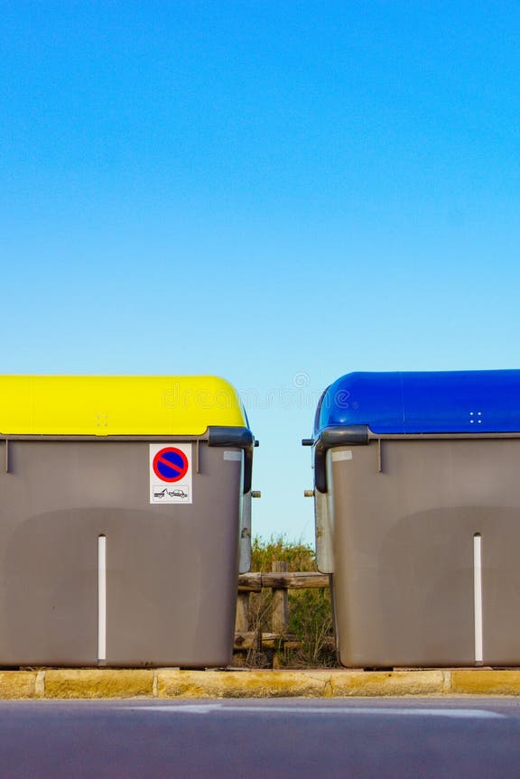 Industrial Big Garbage Bin Outdoors Stock Photo - Image of garbage ...