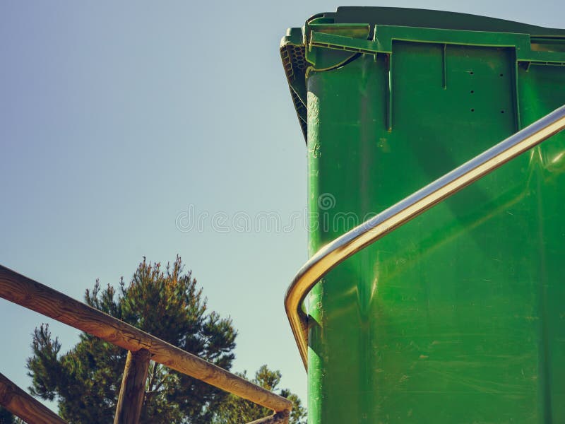 Industrial big garbage bin stock photo. Image of rest - 215308754