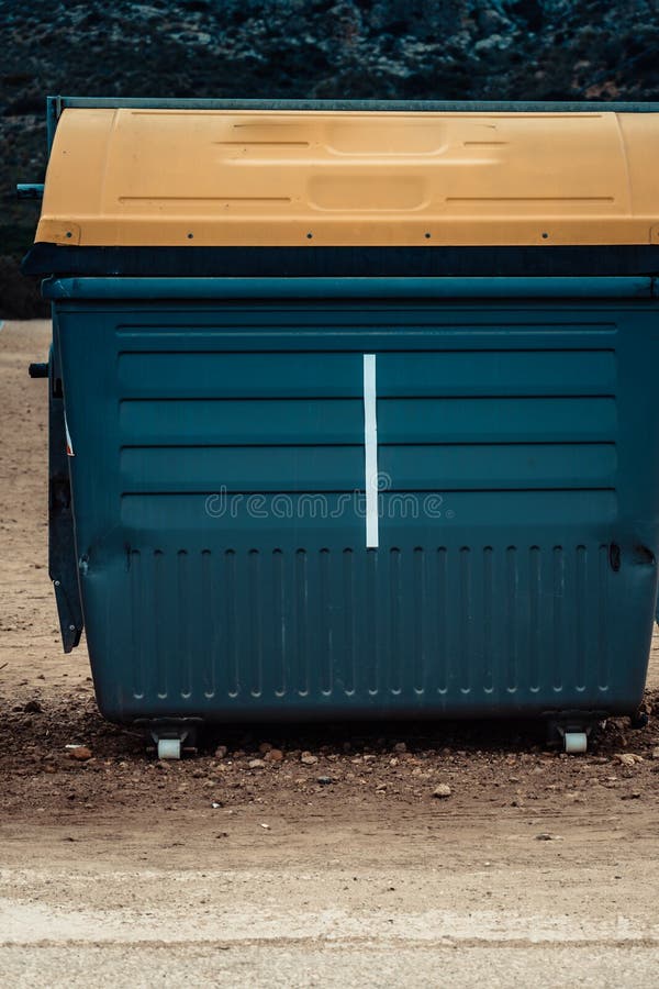 Industrial Big Garbage Bin Outdoors Stock Image - Image of outdoor ...