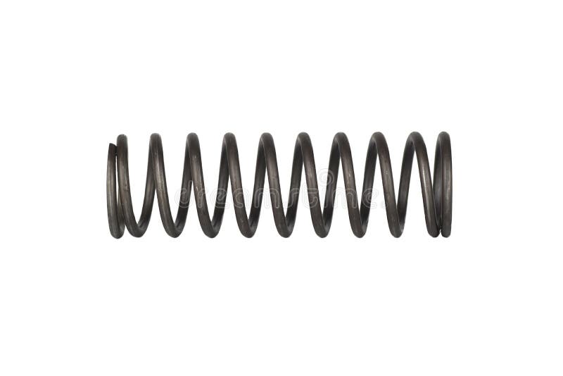 Industrial Black Metal Hardened Spring Stock Image - Image of circle ...