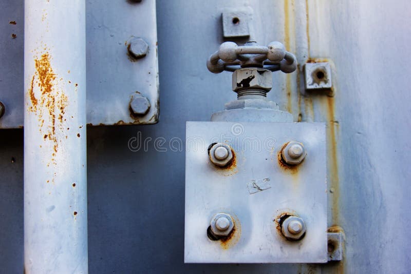 Industrial Blue Pipe with Valve Stock Photo - Image of lock, machine ...