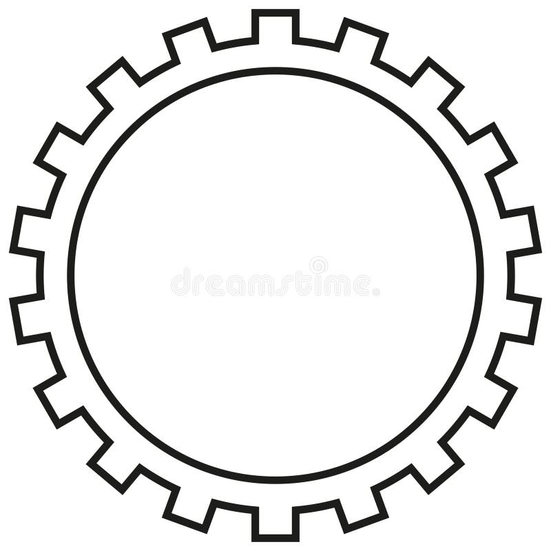 Round Gearwheel Industrial Border Frame Stock Illustrations – 3 Round ...