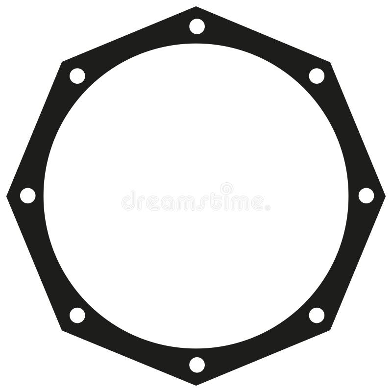 Round Gasket Industrial Border Frame. Ideal for Vintage Label or Logo ...