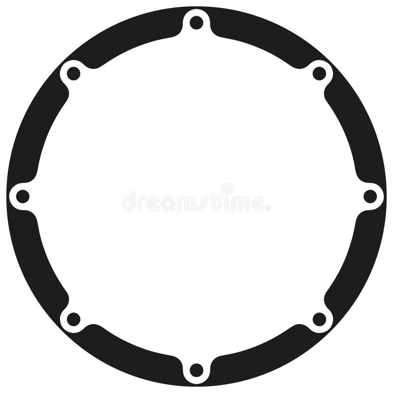 Round Gasket Industrial Border Frame. Ideal for Vintage Label or Logo ...