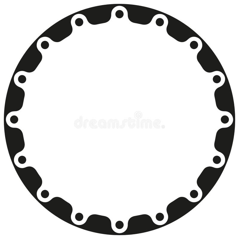 Round Gasket Industrial Border Frame. Ideal for Vintage Label or Logo ...