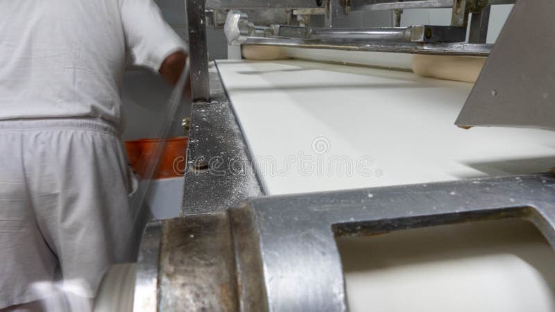 Industrial Bread Dough Making Machine. Concept Bakery, Baker, Bread ...