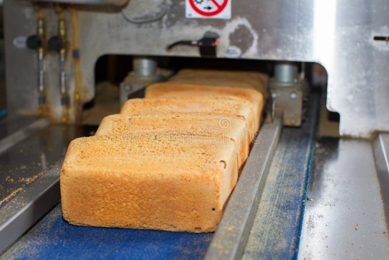 Converted Bread Production Line. Stock Image - Image of brown, dough ...