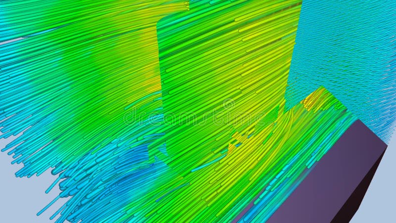 Industrial Building Airflow Simulation Cfd Simulation Computational Fluid Dynamics Stock Video