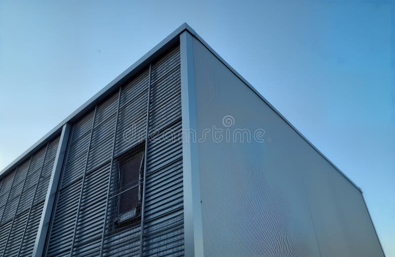 Industrial Building Exterior Features Expanded Metal Lattice Cladding ...