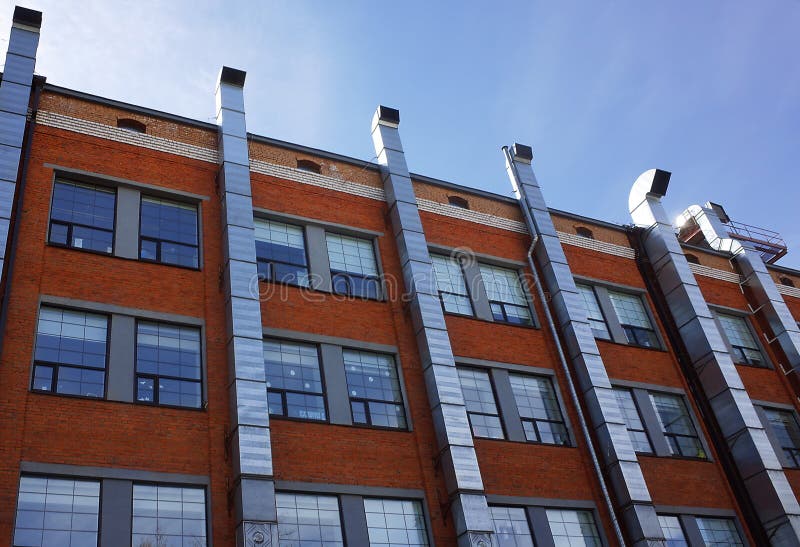 Industrial building facade stock image. Image of insulated - 232002257