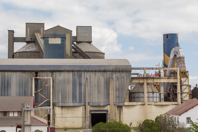 Industrial Building Factory with Structure Stock Image - Image of heavy ...