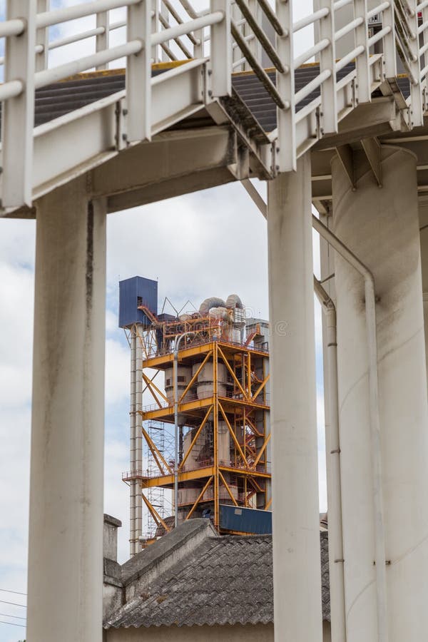 Industrial Building Factory with Structure Stock Image - Image of ...