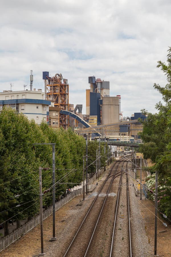 Industrial Building Factory with Structure Stock Photo - Image of city ...