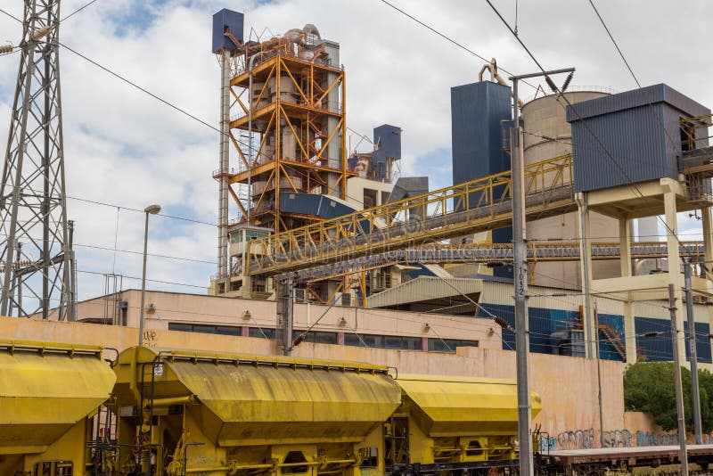 Train Wagon with Industrial Building Factory Stock Image - Image of ...