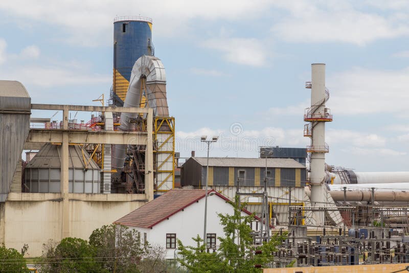 Industrial Building Factory with Structure Stock Image - Image of ...