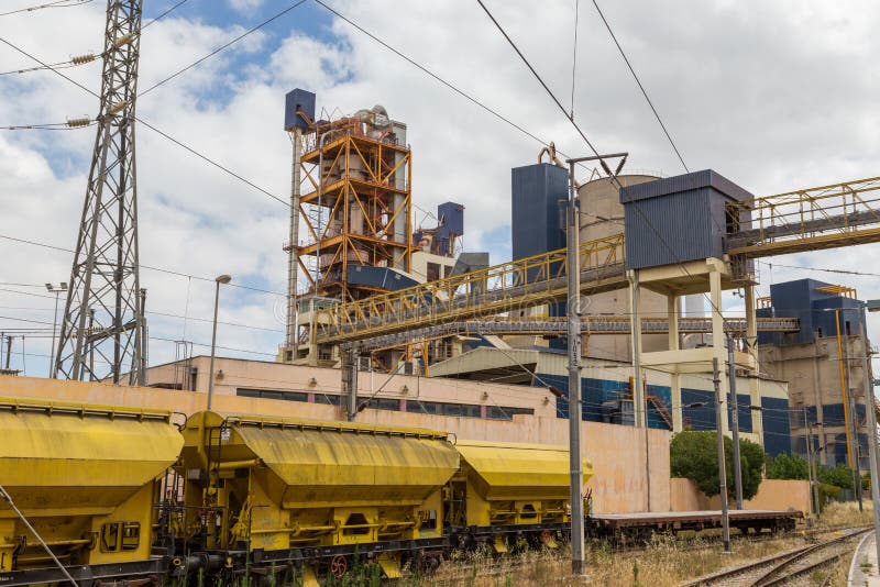 Industrial Building Factory with Structure Stock Image - Image of large ...