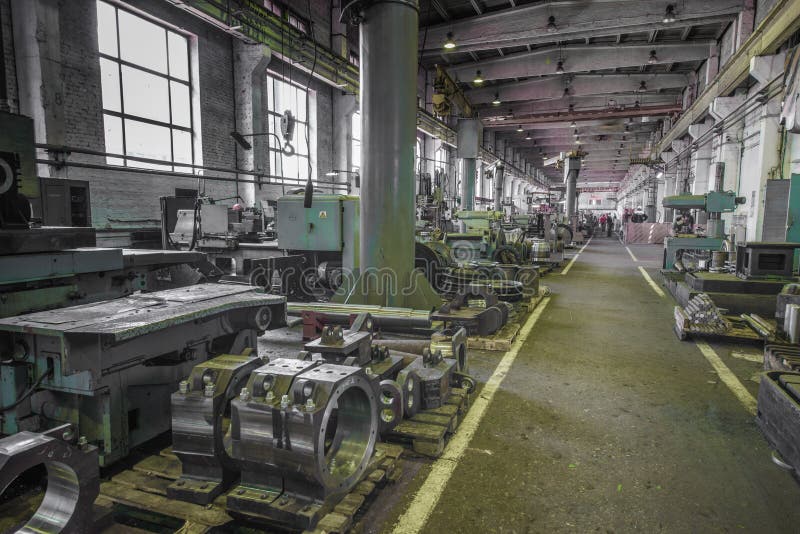 Industrial Building with Machines Stock Image - Image of control, iron ...
