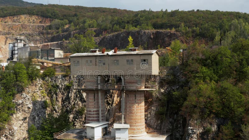 Old Industrial Structures at a Stone Mine Stock Footage - Video of ...