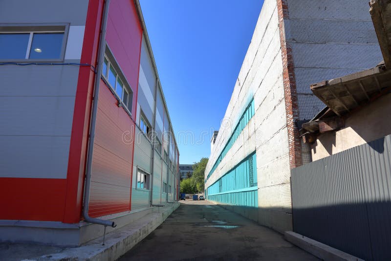 Industrial Building Outside Stock Image - Image of plant, construction ...