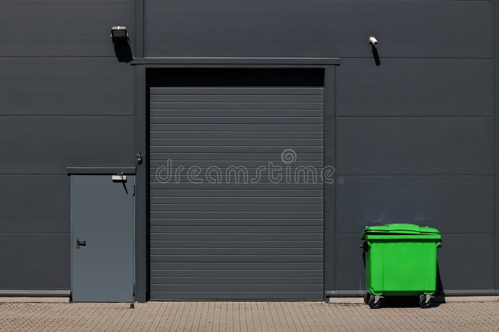 Industrial Building with Rolling Gate for Loading Dock and Large Waste ...