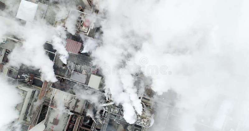 Industrial Building Showing Smoke Coming Out Stock Video - Video of ...