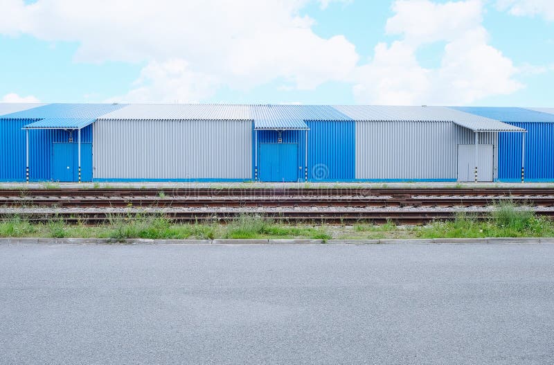 Industrial Building for Warehouse Stock Photo - Image of enter, entry ...