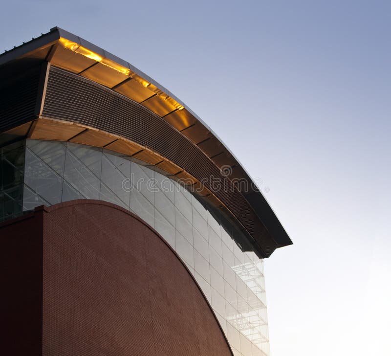 Industrial Building. Wave Shaped Power Plant Stock Photo - Image of ...