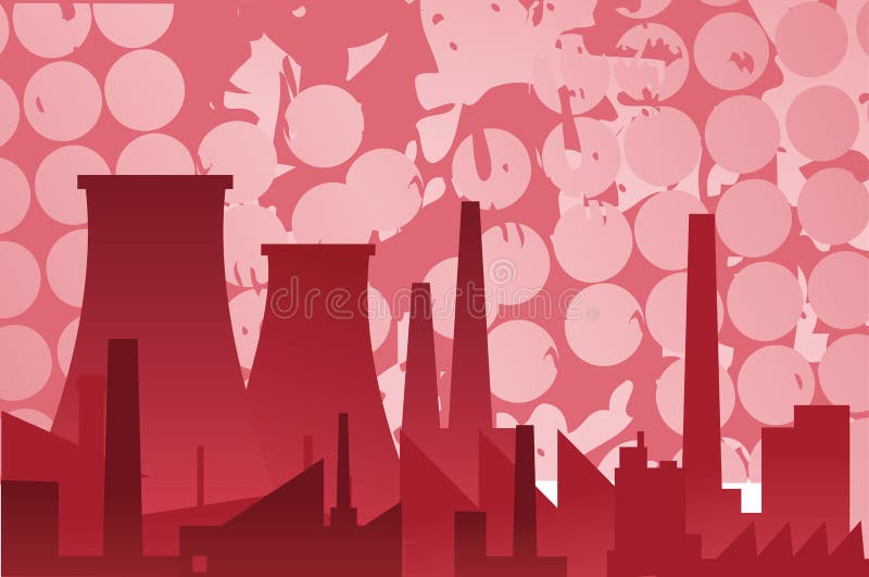 Industrial buildings stock vector. Illustration of plant - 34882289