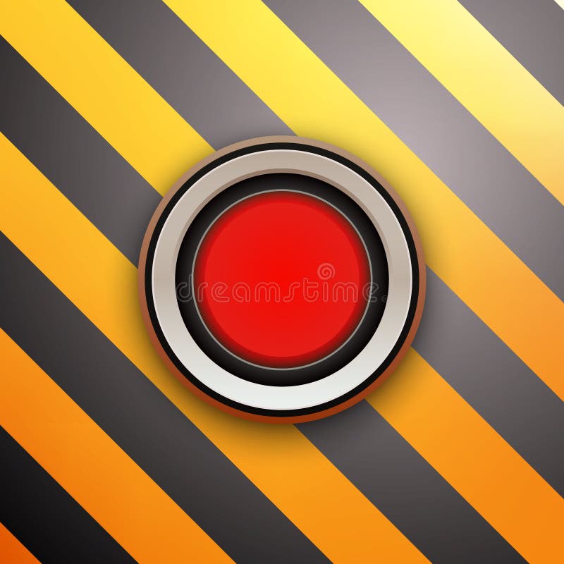 Industrial Red Button. Don T Push Stock Vector - Illustration of color ...