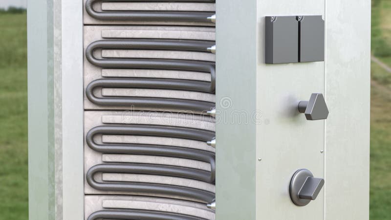 Industrial Cable Management System with Control Knobs Stock Photo ...