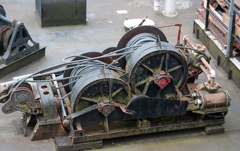 Industrial Cable with Shackle Stock Photo - Image of cable, industrial ...