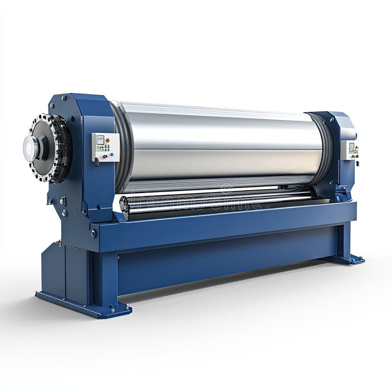 Industrial Calendering Machine Stock Illustration - Illustration of ...