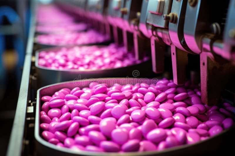 Industrial Candy Production with Cutting Edge Machinery Stock ...