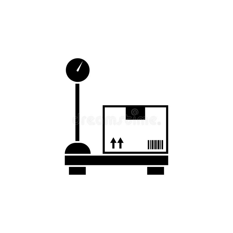 Industrial Cargo Weight Scale Flat Vector Icon Stock Illustration ...
