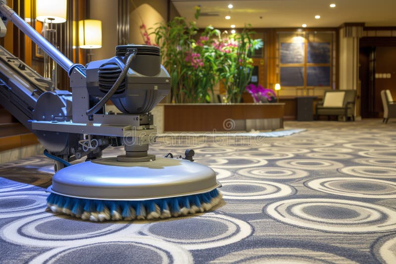 Industrial Carpet Cleaning Machine in a Hotel Stock Image - Image of ...