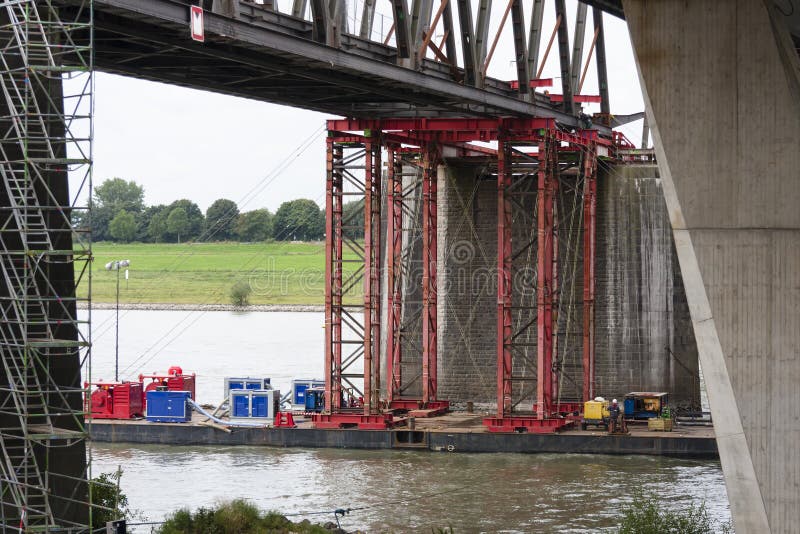 Industrial Carrying Platform Supporting Bridge Stock Image - Image of ...