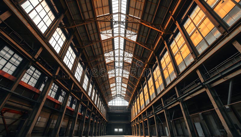 Industrial Cathedral: Light and Structure in Abandoned Space Stock ...