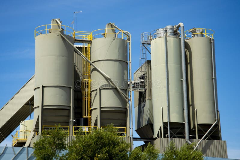 Industrial Cement Plant stock image. Image of industrial - 245195189
