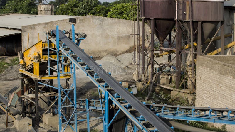 Industrial Cement Processing Plant. Stock Image - Image of factory ...
