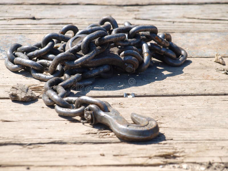 Industrial Chain with Hook stock image. Image of chemical - 192719561