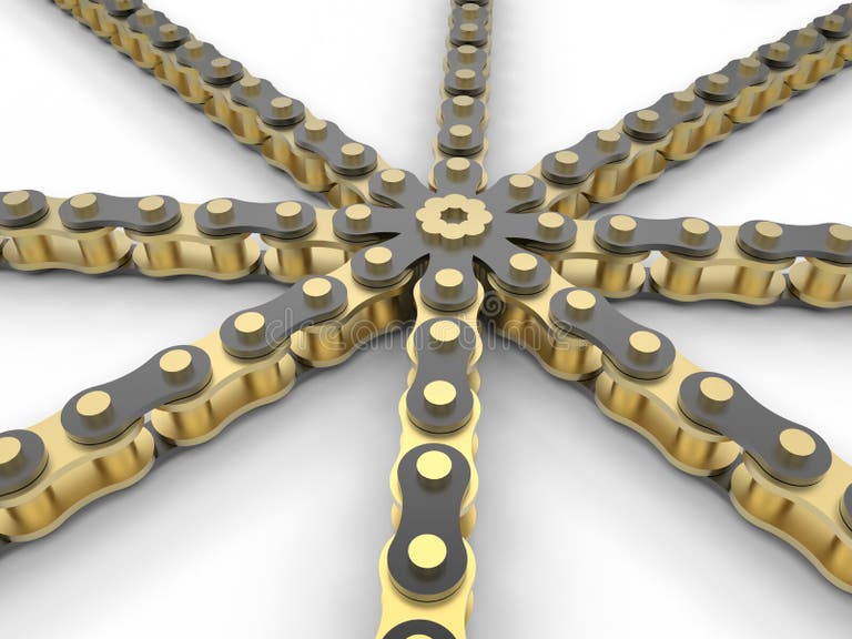 Industrial Chain Intersection Stock Illustration - Illustration of ...