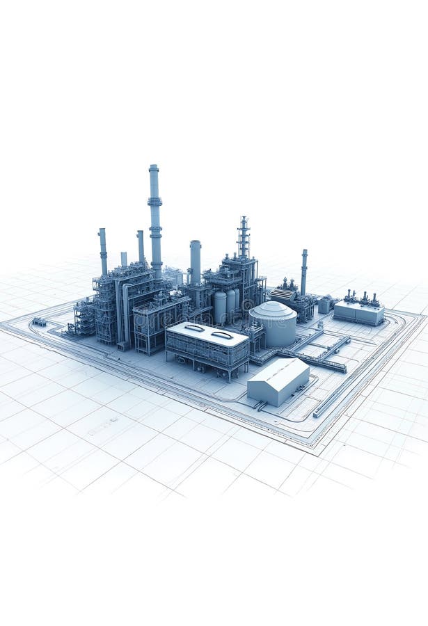 Industrial Chemical Plant Complex Visualization with Manufacturing ...