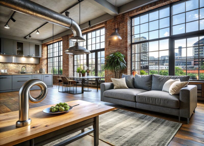 Industrial Chic Loft a Stunning Urban Oasis Blending Rustic Charm with ...