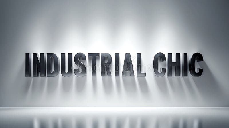 Industrial Chic Typography Displayed in a Modern Interior Space with ...